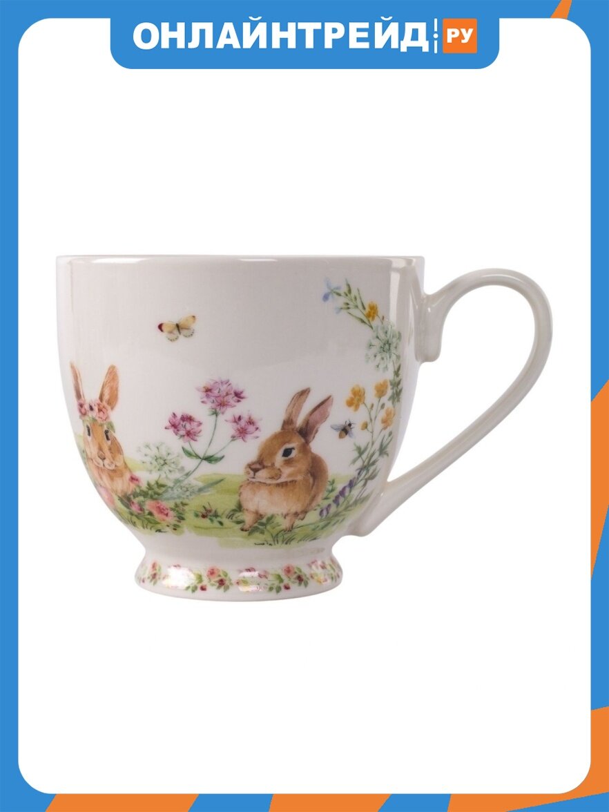 Кружка Sij SPRING BUNNY 565 мл, фарфор (GC2516)