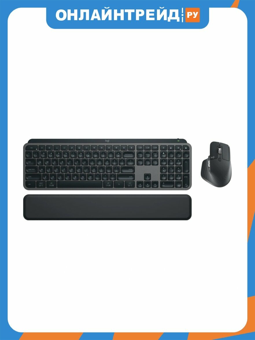 Клавиатура и мышь Logitech MX Keys S Combo, беспроводные, графитовый/черный (920-011619)