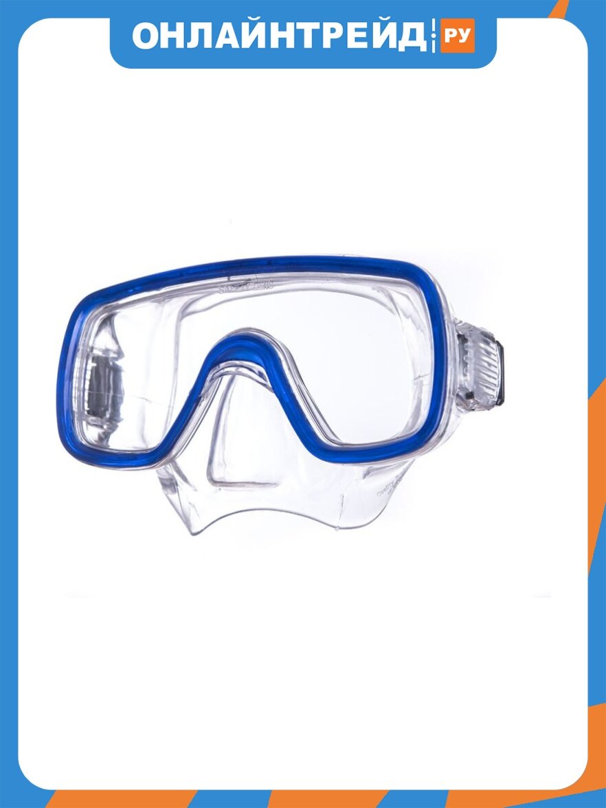 Маска Salvas Domino Md Mask, для плавания арт. CA140C1TBSTH, безопасн. стекло, Silflex, размер: Medium, синий