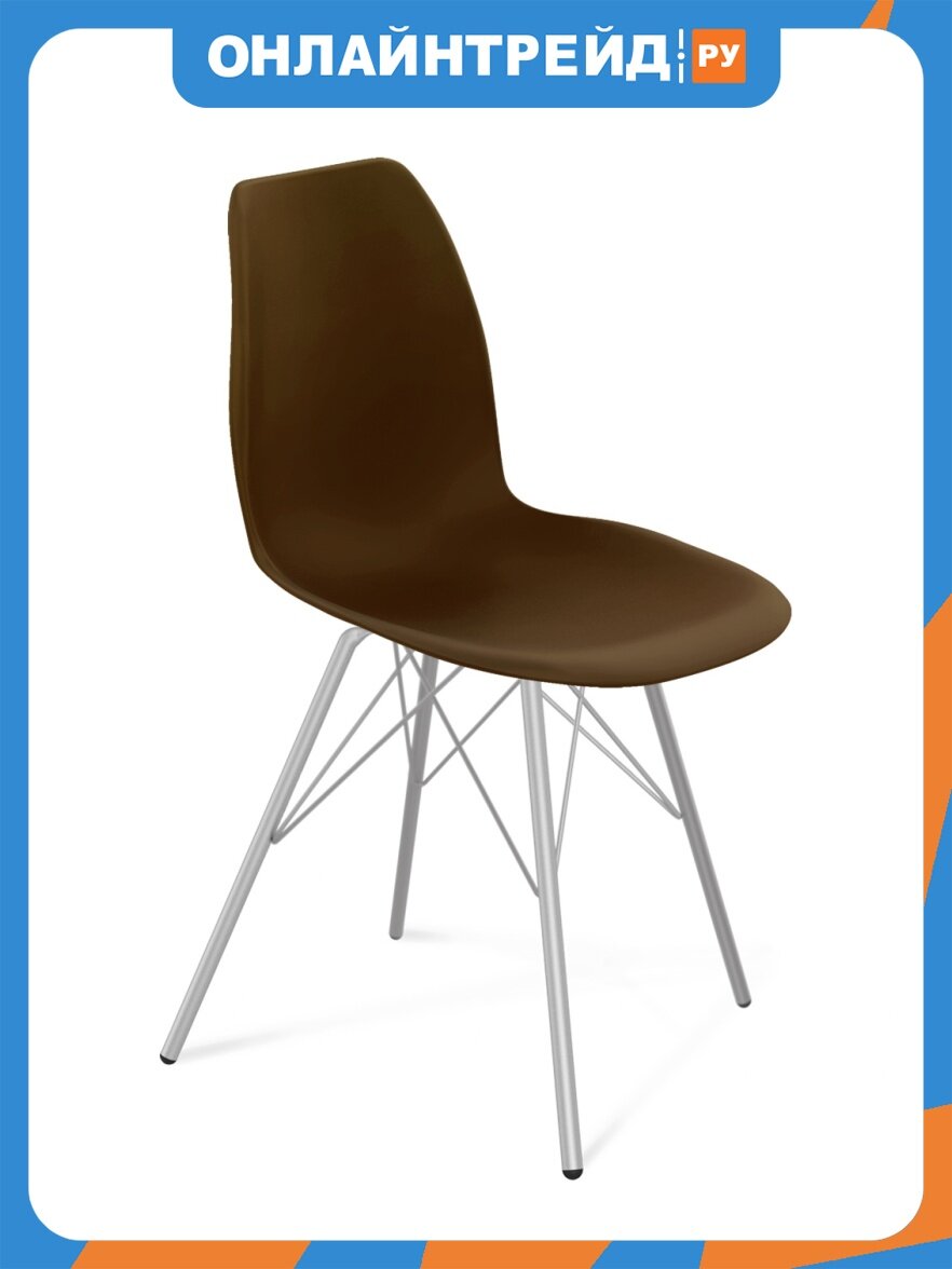 Стул Sheffilton SHT ST29/S37 коричневый ral8014/хром лак