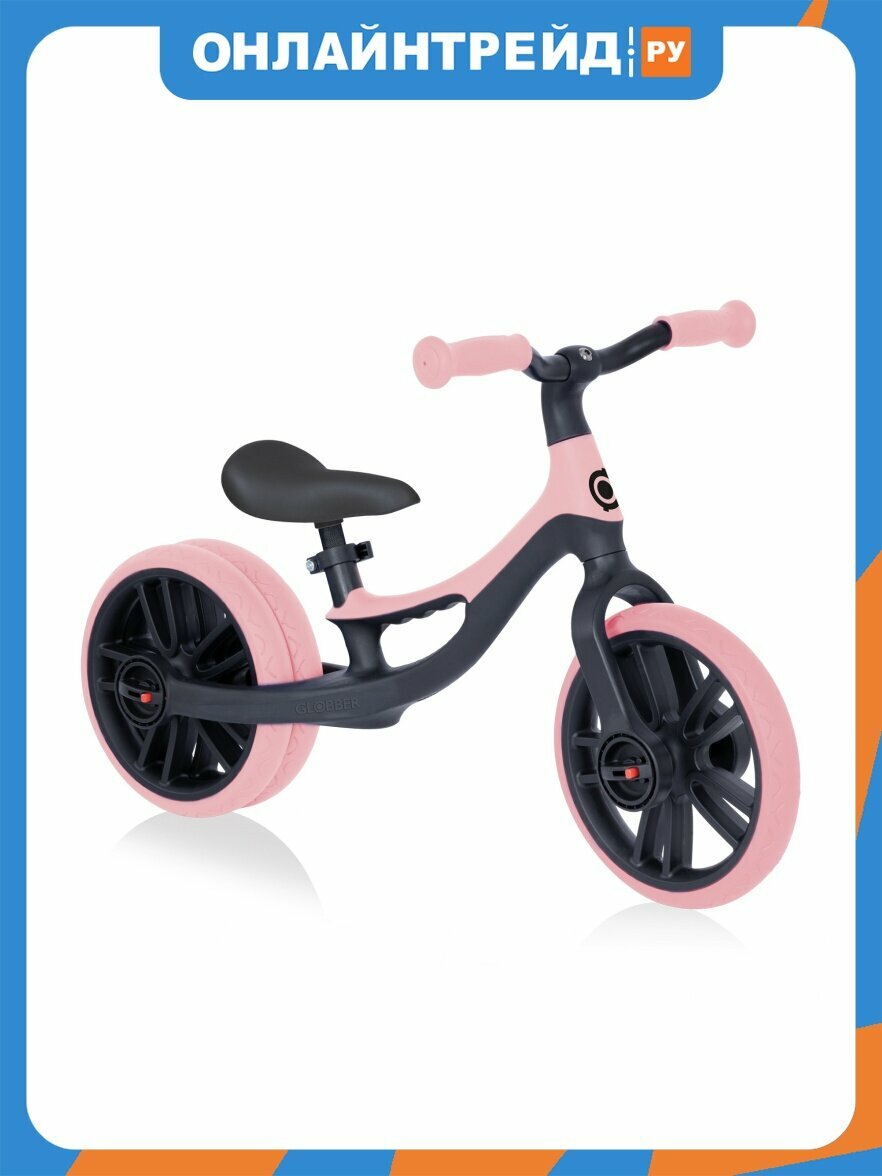 Беговел Globber Go Bike Elite Duo пастельно-розовый