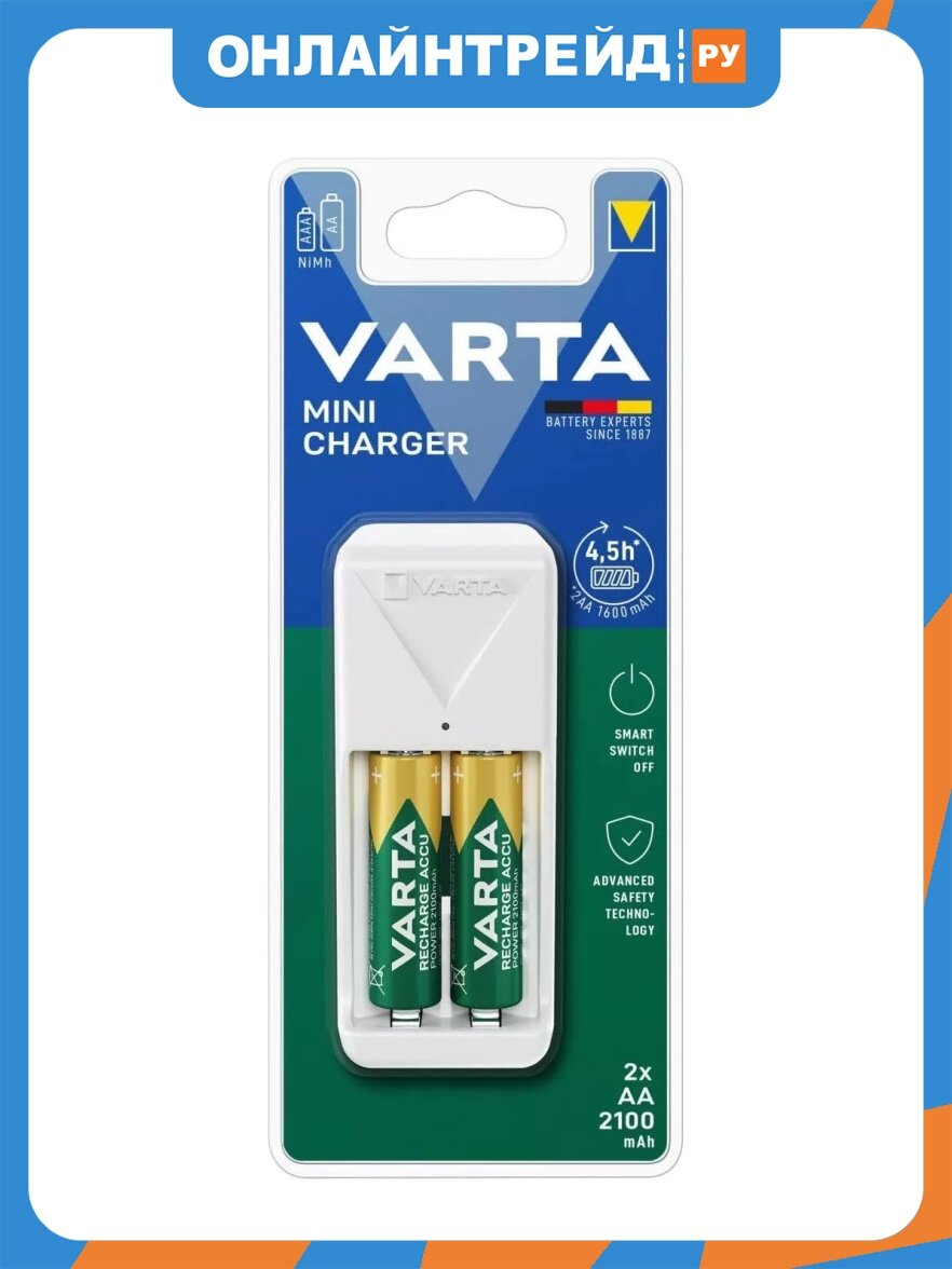 Зарядное устройство Varta Mini Charger + 2AA 2100 mAh