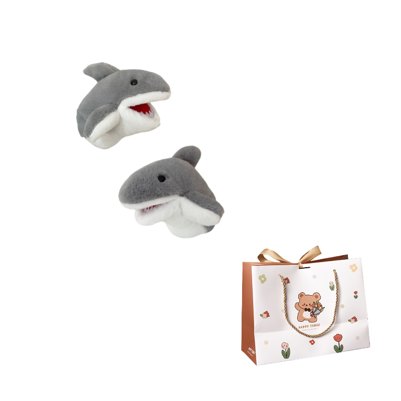 Мягкая игрушка-акула унисекс OU DI PIG, Shark Hand Puppet 2 Pack, 22 см EU