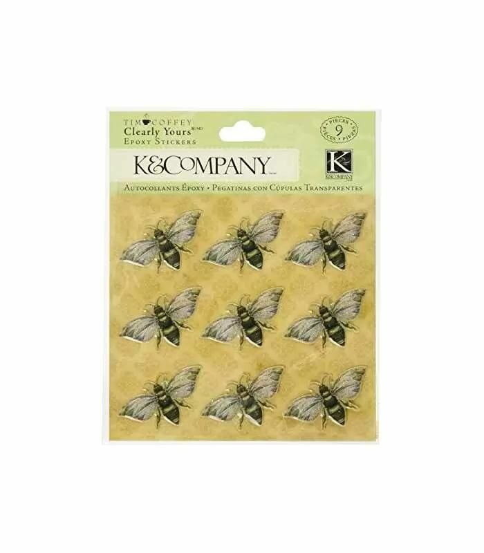 Набор стикеров-украшений K&Company Пчёлы, Tim Coffey, разноцветные, KCO-30-673540