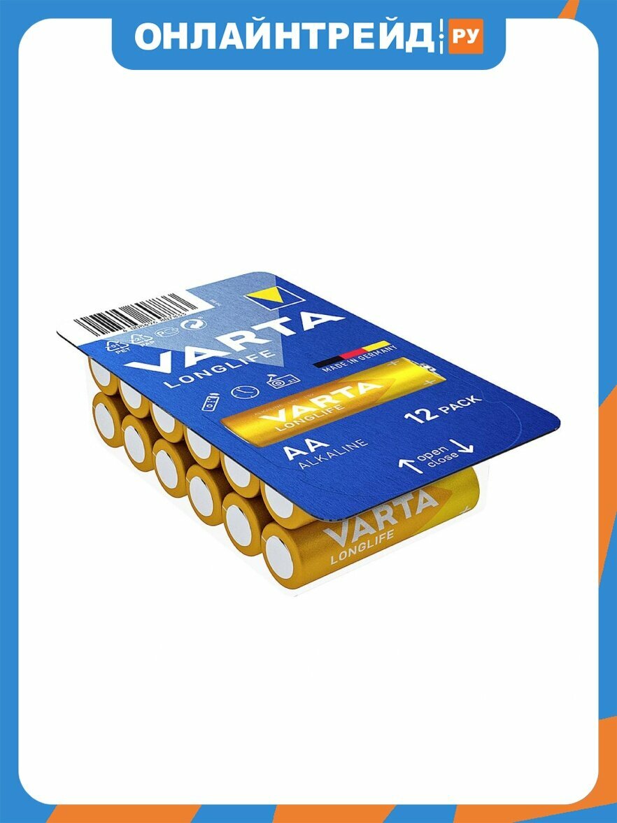 Элемент питания Varta Longlife LR6 AA бл 12