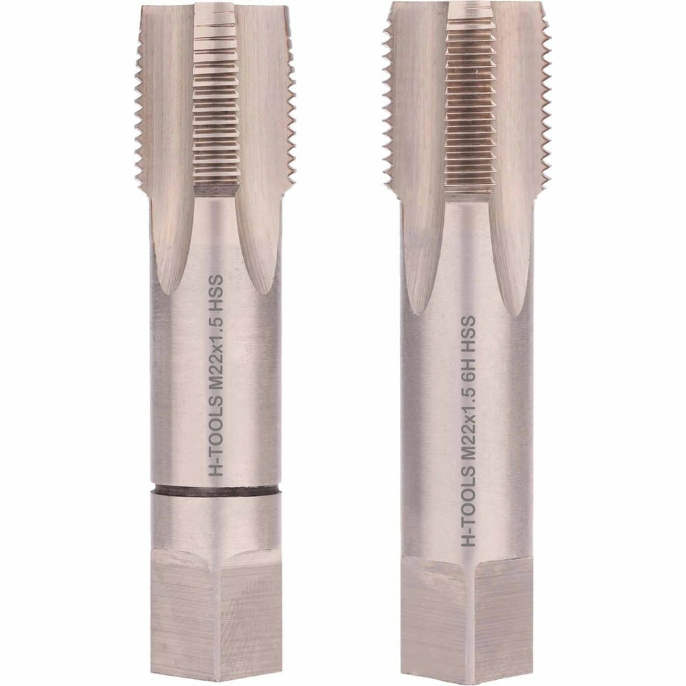 Метчик H-Tools М22, шаг 1.5мм, комплект из 2-х шт, DIN2181, HSS-G, L-80мм, a=14.5 235220HT