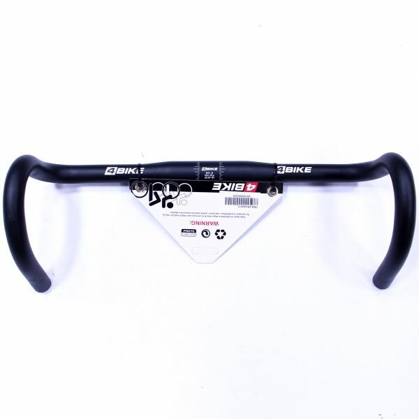 Руль '4BIKE' DR-AL-210BT, W:420, алюминиевый шоссейный D:31.8, индивидуальная упаковка, чёрный
