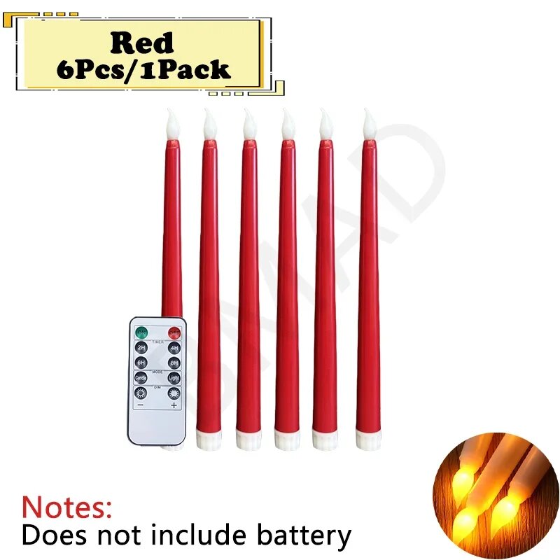 Светодиодные плавающие свечи 6/12 шт. Красный, C-Red-6PCS