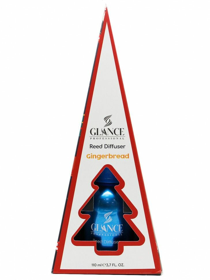 Glance Professional Reed Diffuser Merry Christmas & Happy New Year Gingerbread Ароматический диффузор для дома с палочками Имбирный пряник 110 мл