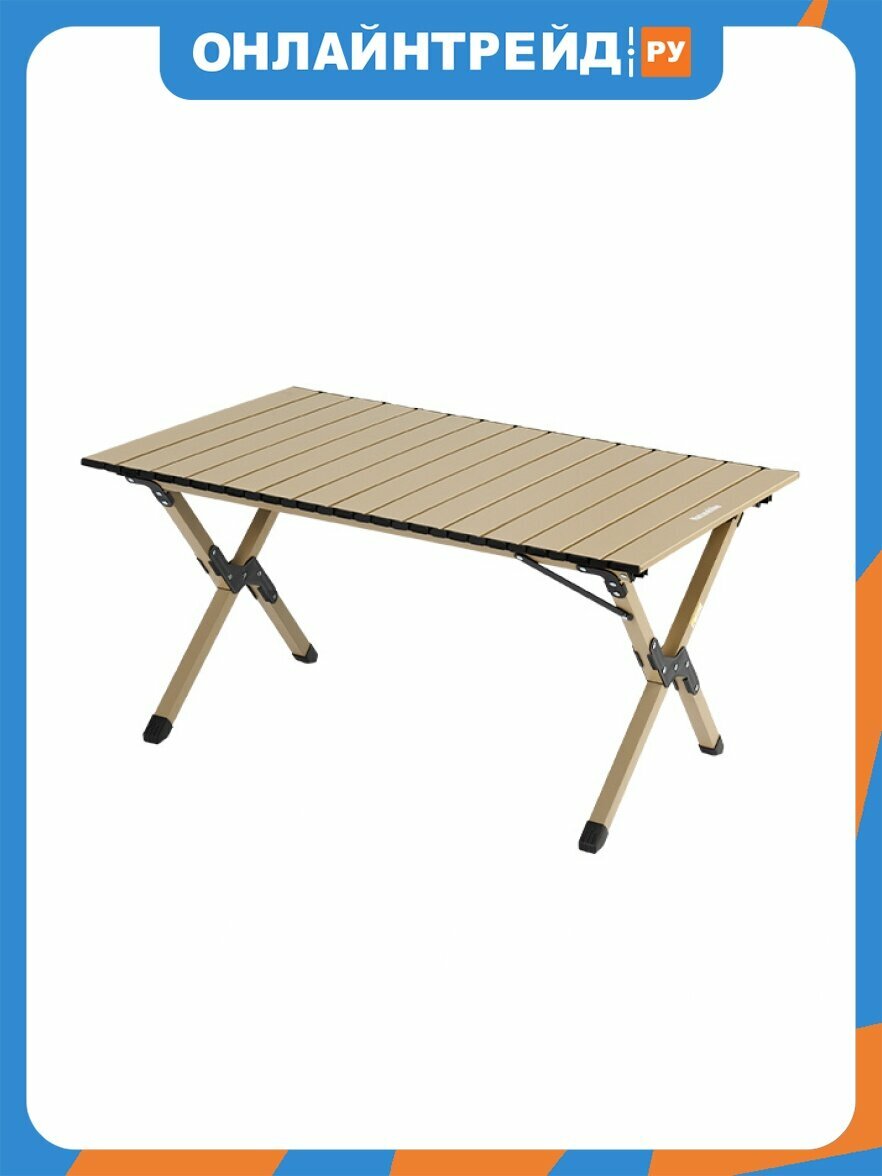 Стол туристический Naturehike Star Jane T01 складной, 89х60х44,5 см, с Х-образными ножками, бежевый CNK2550JJ018-KHM