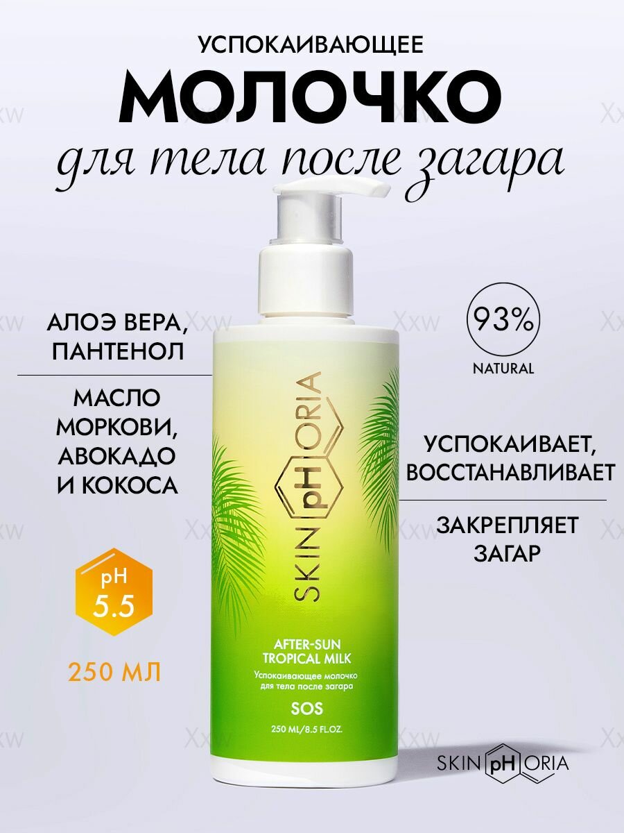 Популярный успокаивающий креммолочко для тела после загара Aftersun Tropical Milk, 250 мл от Скинфории