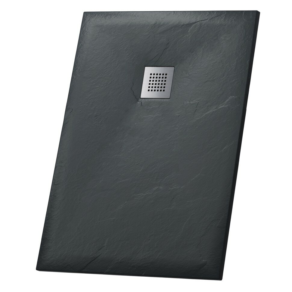 Душевой поддон Grossman Strong GR-S290110Q (90х110х2,5) из искусственного камня, прямоугольный, графит,1 место