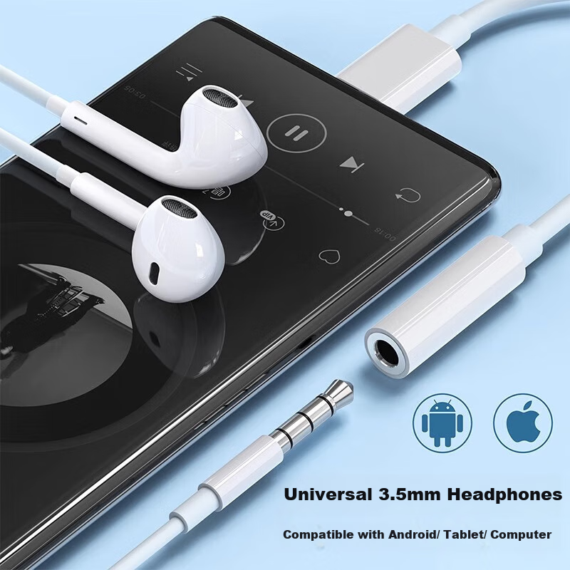 Nengshi адаптер Type-C к 3.5 мм аудио разъему совместимый с iPhone 15 Huawei OPPO Xiaomi Honor Цвет：Два разъема Type-C