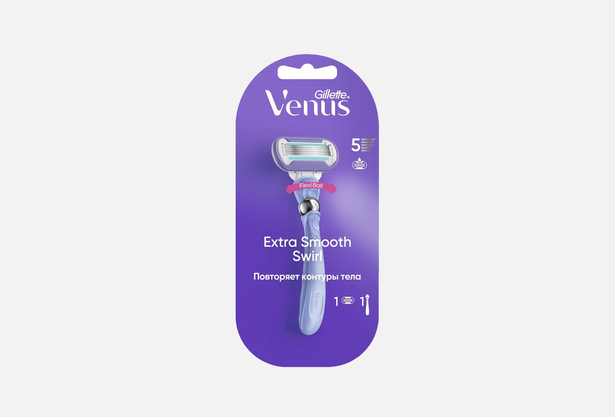 Venus Gillette Venus Swirl Станок для бритья с 1 сменной кассетой 1шт