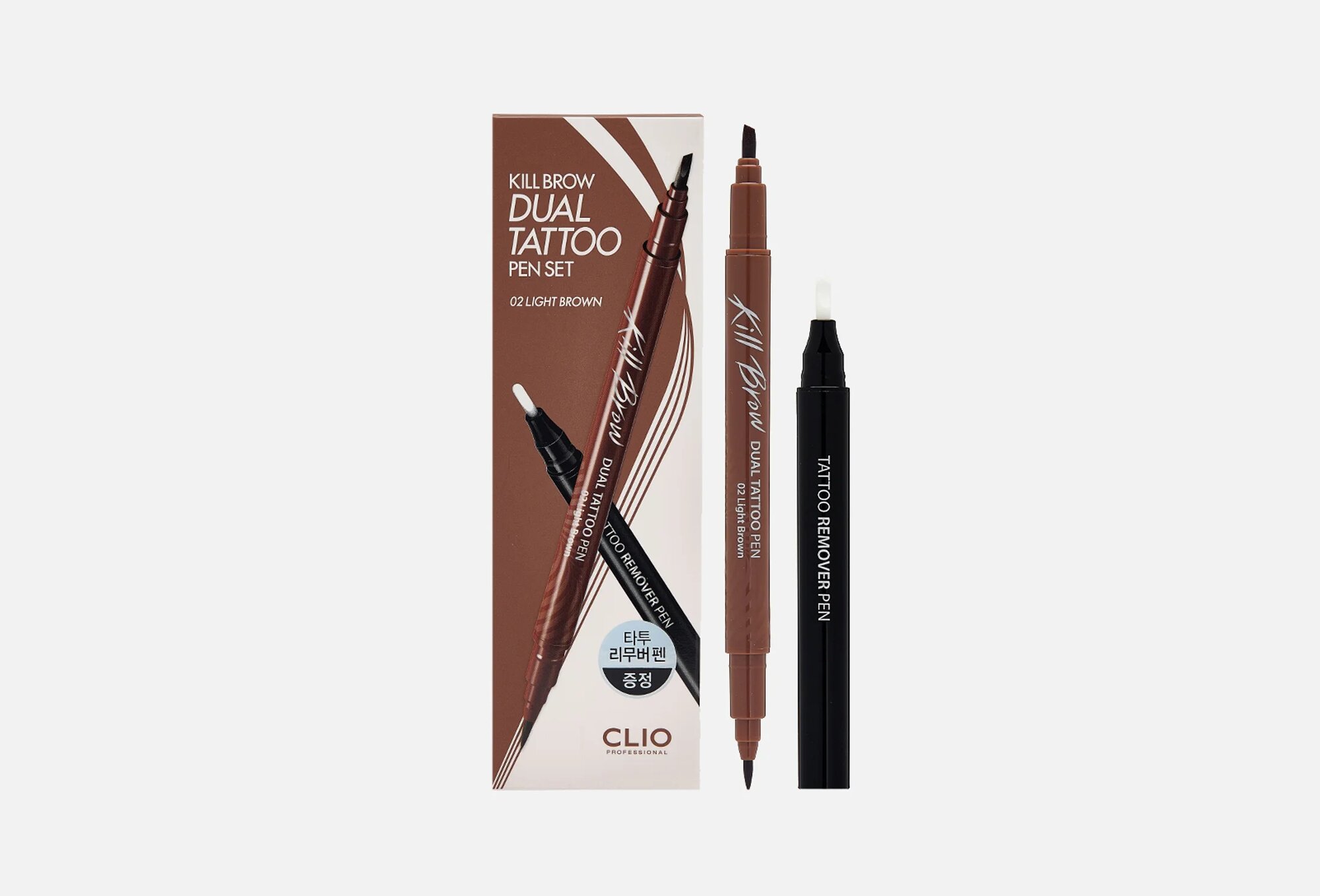 Clio Kill brow Dual tatoo Маркер для бровей 0.6 г 02 LIGHT BROWN