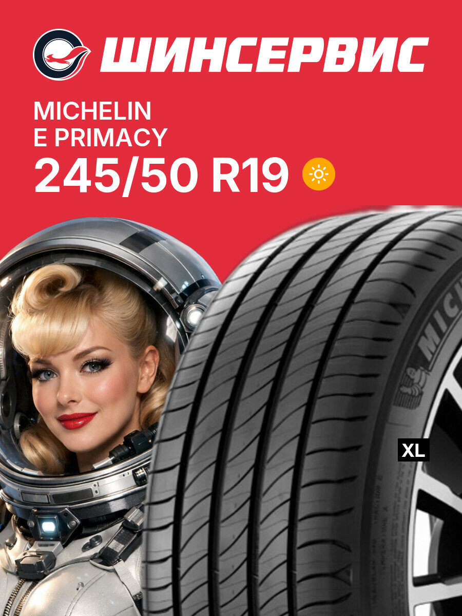 Летняя шина Michelin E Primacy 245/50 R19 105 Y, летняя автомобильная резина