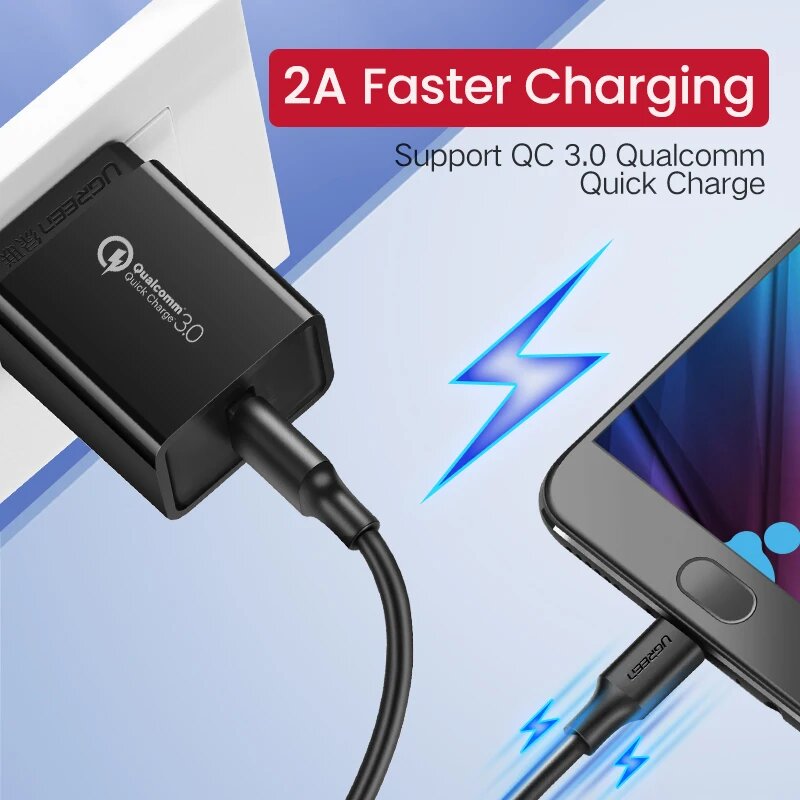 Ugreen Micro USB кабель 3M, Aluminum Alloy Grey — фото 1