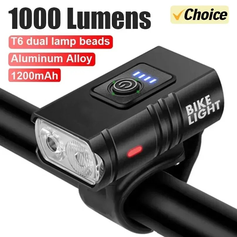 Велофара 1000 Лм, T6, 1200mAh, Bike Light B