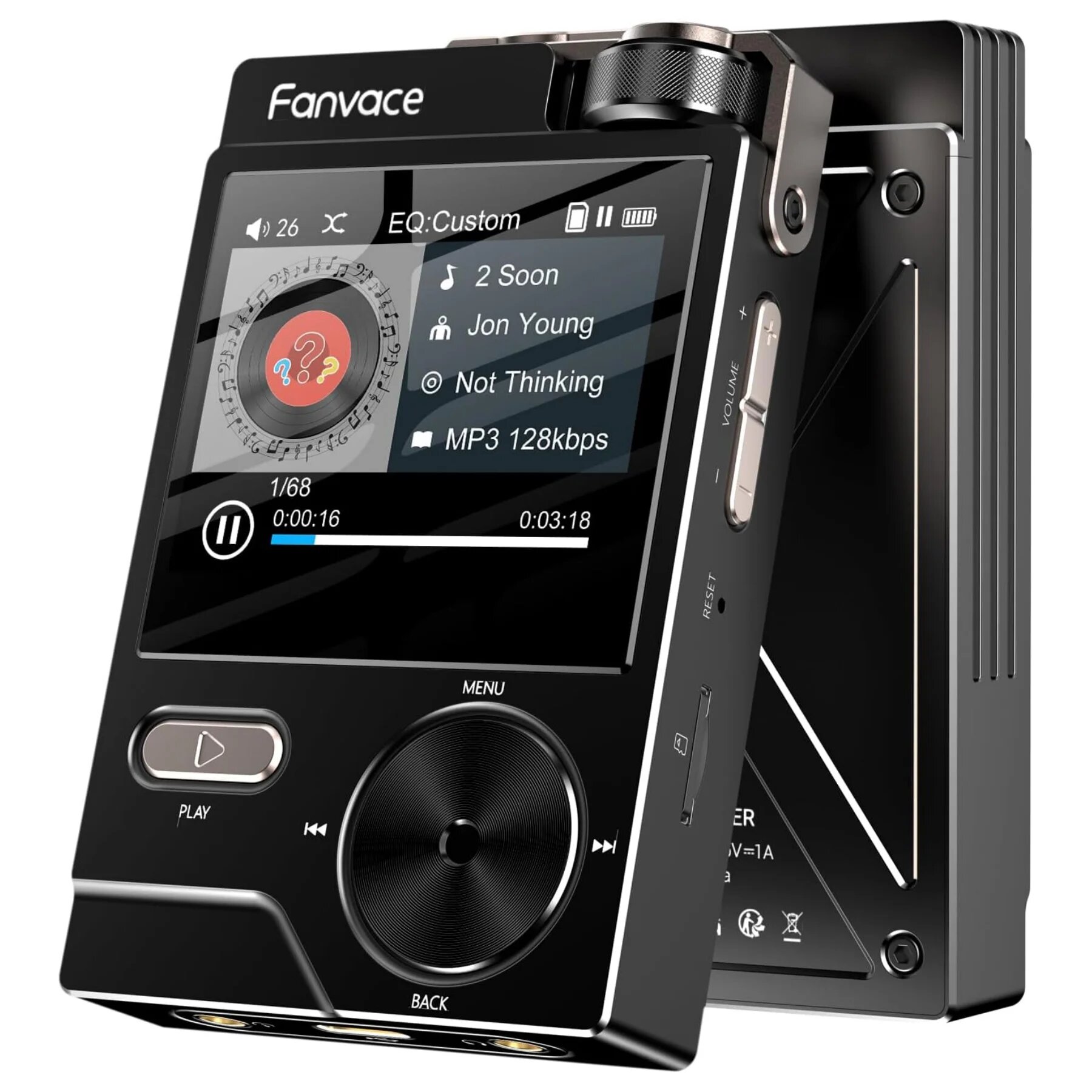 Hi-Fi MP3-плеер 64 ГБ, Портативный Цифровой Аудиоплеер Высокого Разрешения С ЦАП 192 кГц/24 Бит, Поддержка Карт Памяти До 256 ГБ