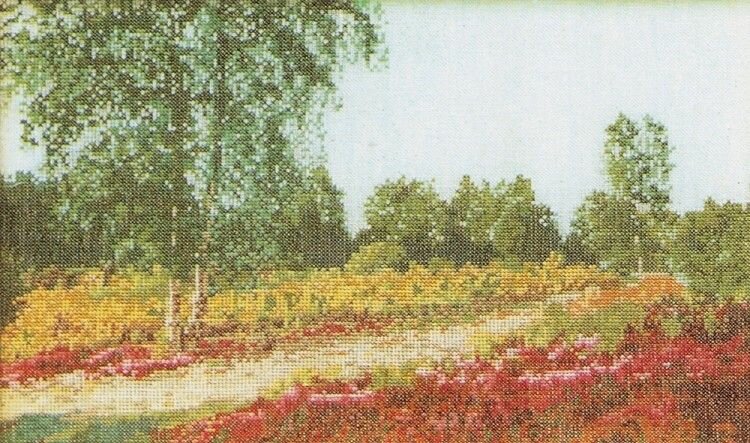 Набор для вышивания Вереск, канва аида 16 ct 33 x 20 см THEA GOUVERNEUR 1051A