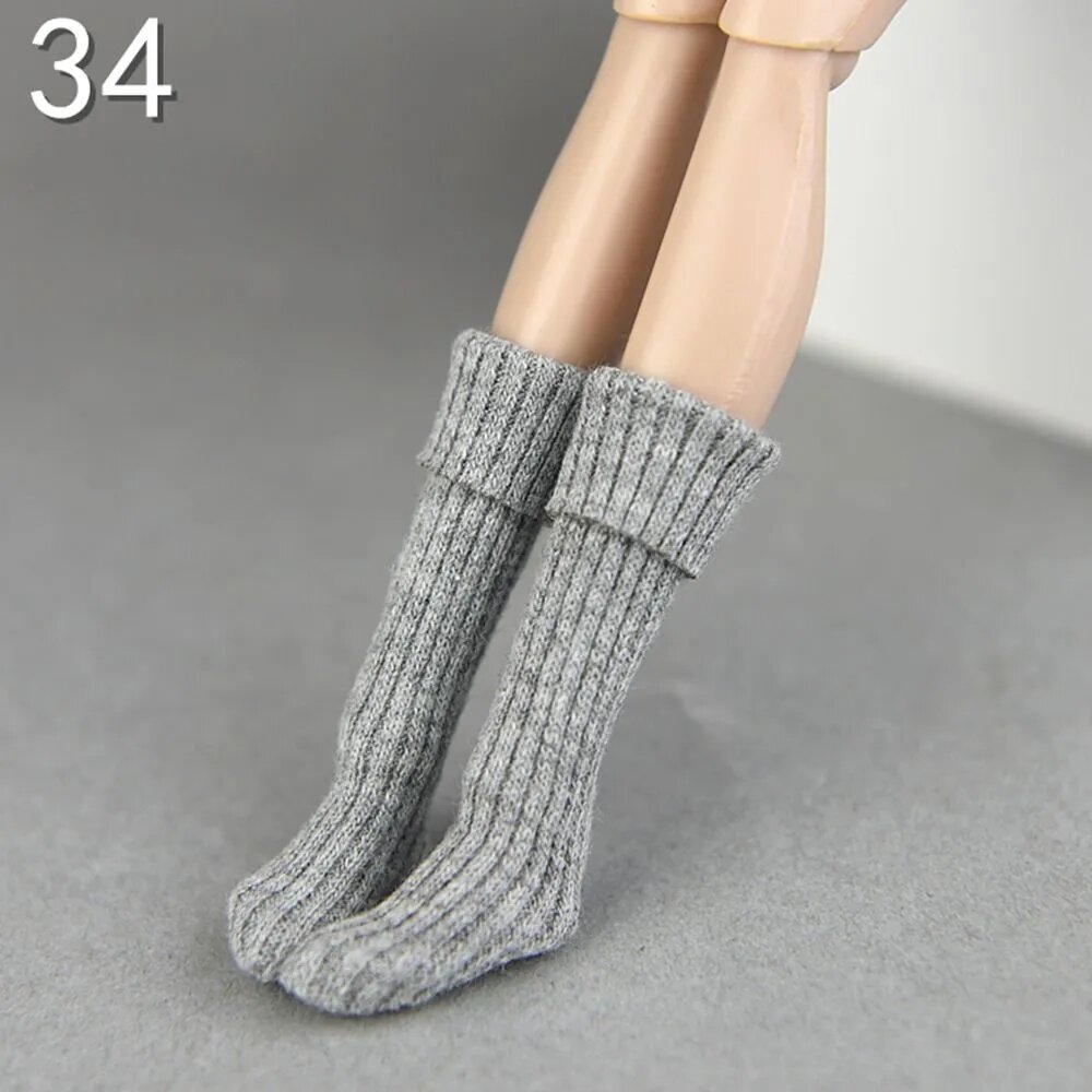 1 Пара серых носков для чулок Blythe, BJD, кукол Барби