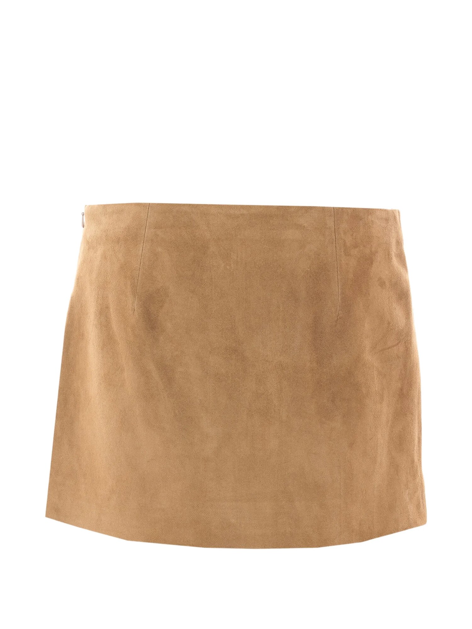 Юбка Khaite Jett leather mini skirt, размер 2, разноцветный — фото 1