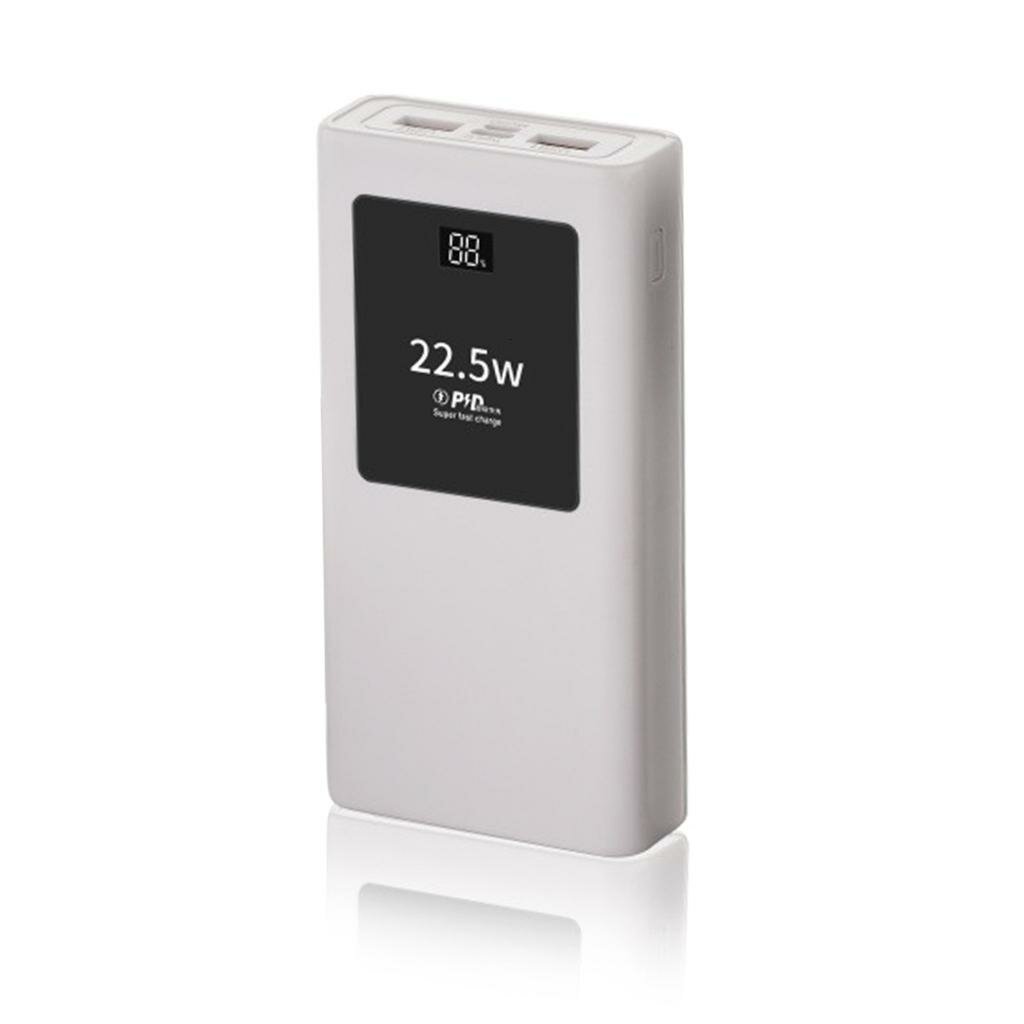 Чехол-набор для PowerBank 20000mAh с кабелем, PD 22.5W, LCD, Белый