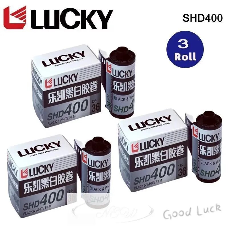 3 BOX Фотопленка Film BW LUCKY SHD 400 135, 36 кадров(04/2027)