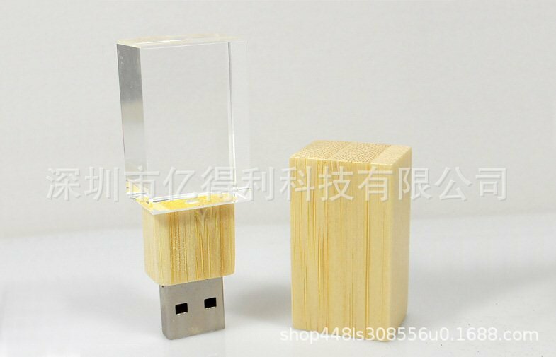 Лазерная гравировка на деревянном USB-накопителе из бамбука версии 3.0, 128 ГБ, высокоскоростная модель