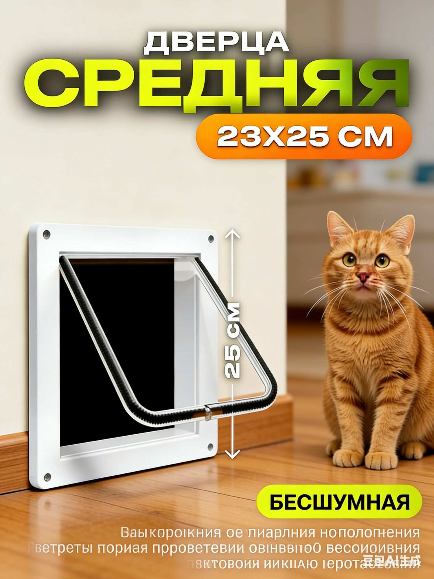 Лаз для кошек, дверца для животных в пластиковую дверь, со щеколдой и замком, проход для собаки, прозрачная форточка с защитой