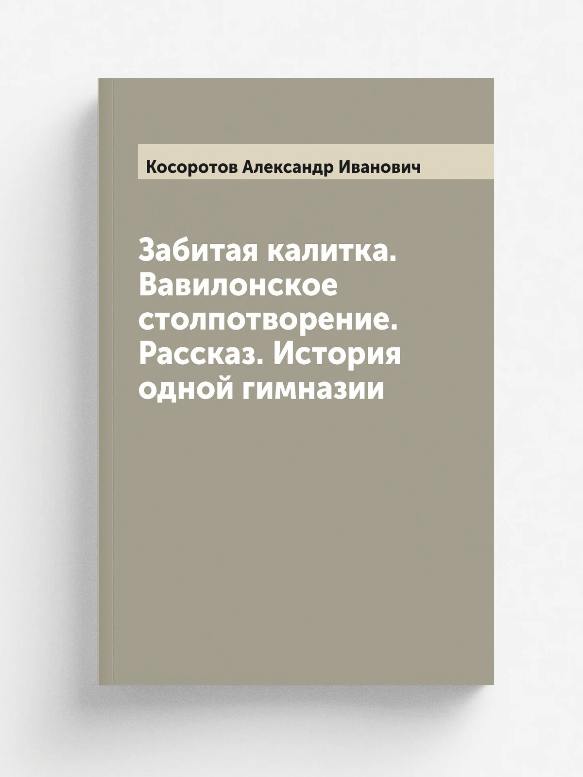 Забитая калитка. Вавилонское столпотворение. Рассказ. История одной гимназии