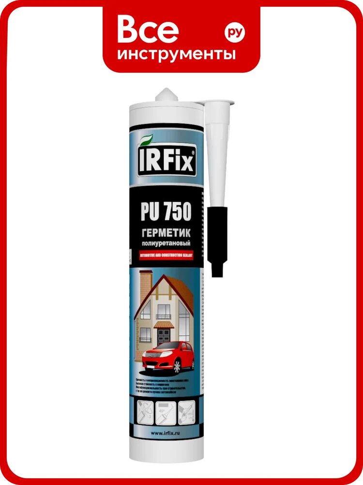 Полиуретановый герметик IRFIX PU-750 черный, 300 мл 20046