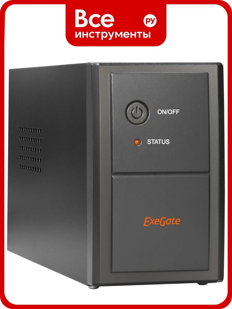 Источник бесперебойного питания ExeGate Power Back BNB-400. LED. AVR. EURO <400VA/240W, LED, AVR, 2 евророзетки, Black> 244541
