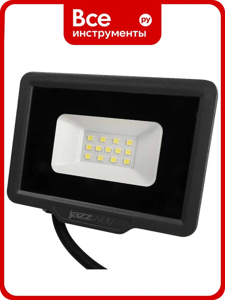 Светодиодный прожектор Jazzway PFL- C3 10Вт (compact) 6500K IP65 закаленное прозрачное стекло