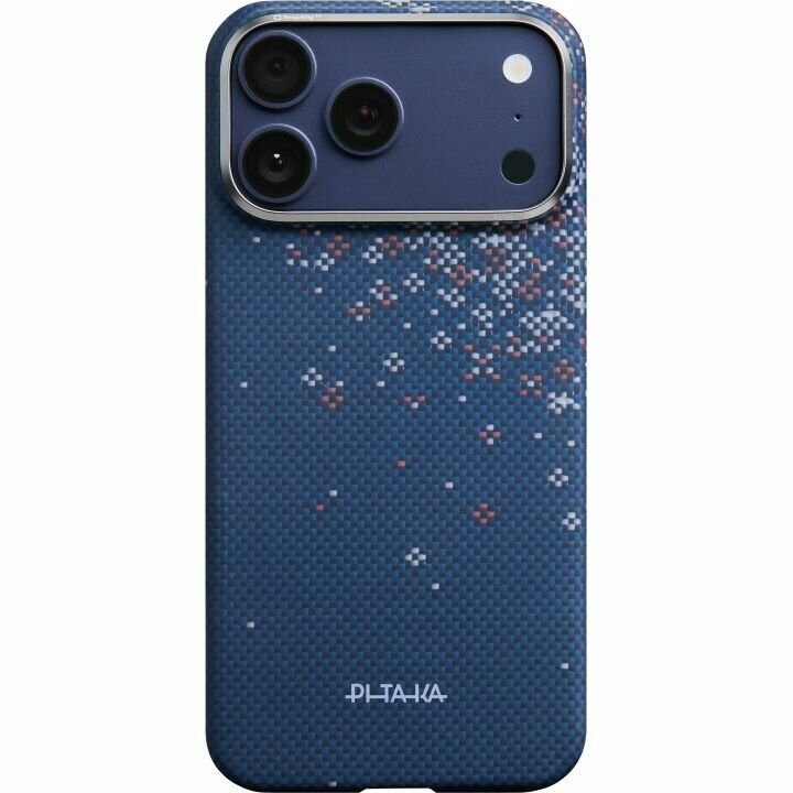 Ультра тонкий чехол PITAKA (Sakura Hours) для iPhone 17 Pro, (Nightfall Blue) Синий