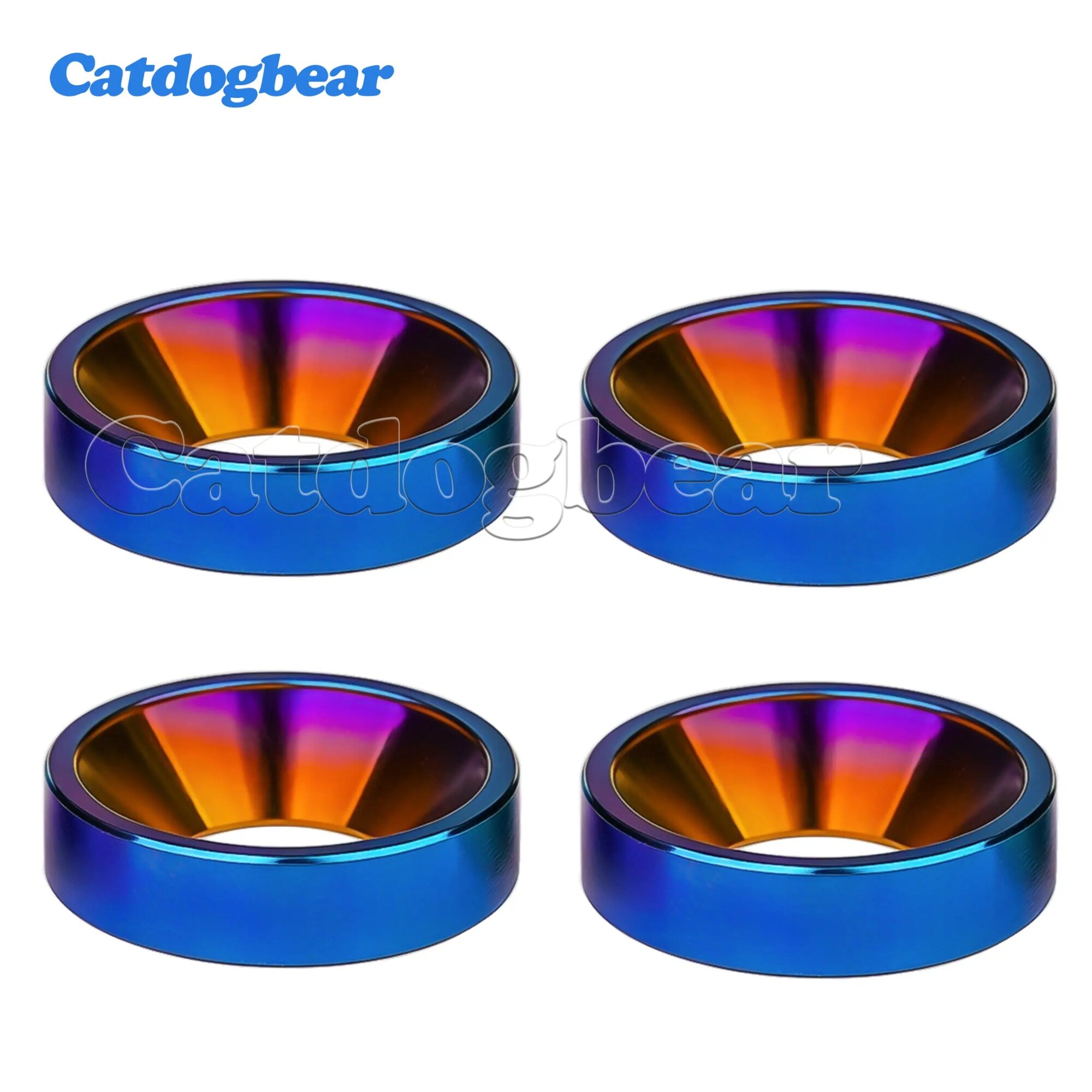 Catdogbear титановые шайбы M3 M4 M5 M6 M8 4 шт. Burn blue, M3