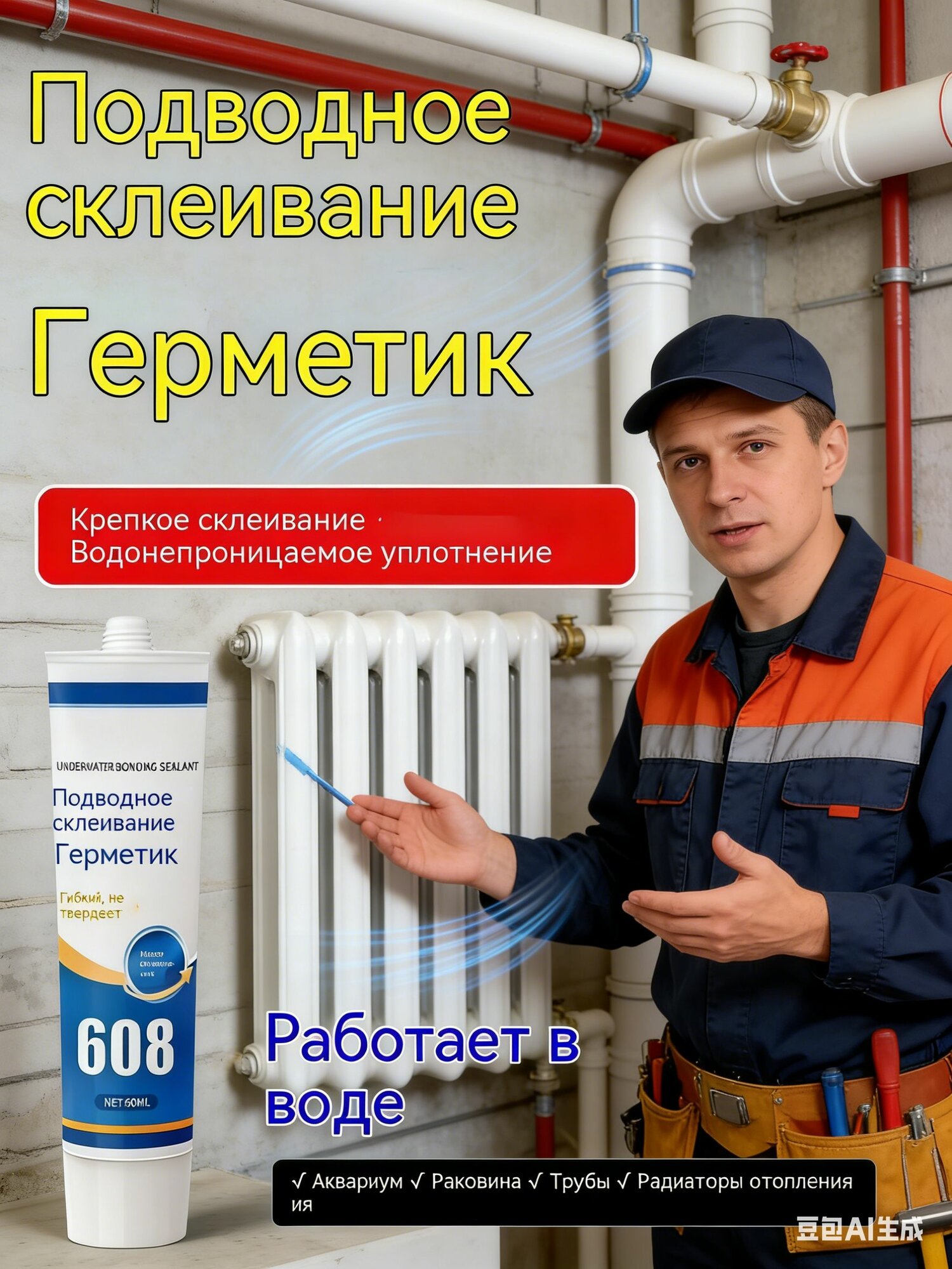 Адгезив Гель, 1 шт. для фиксации