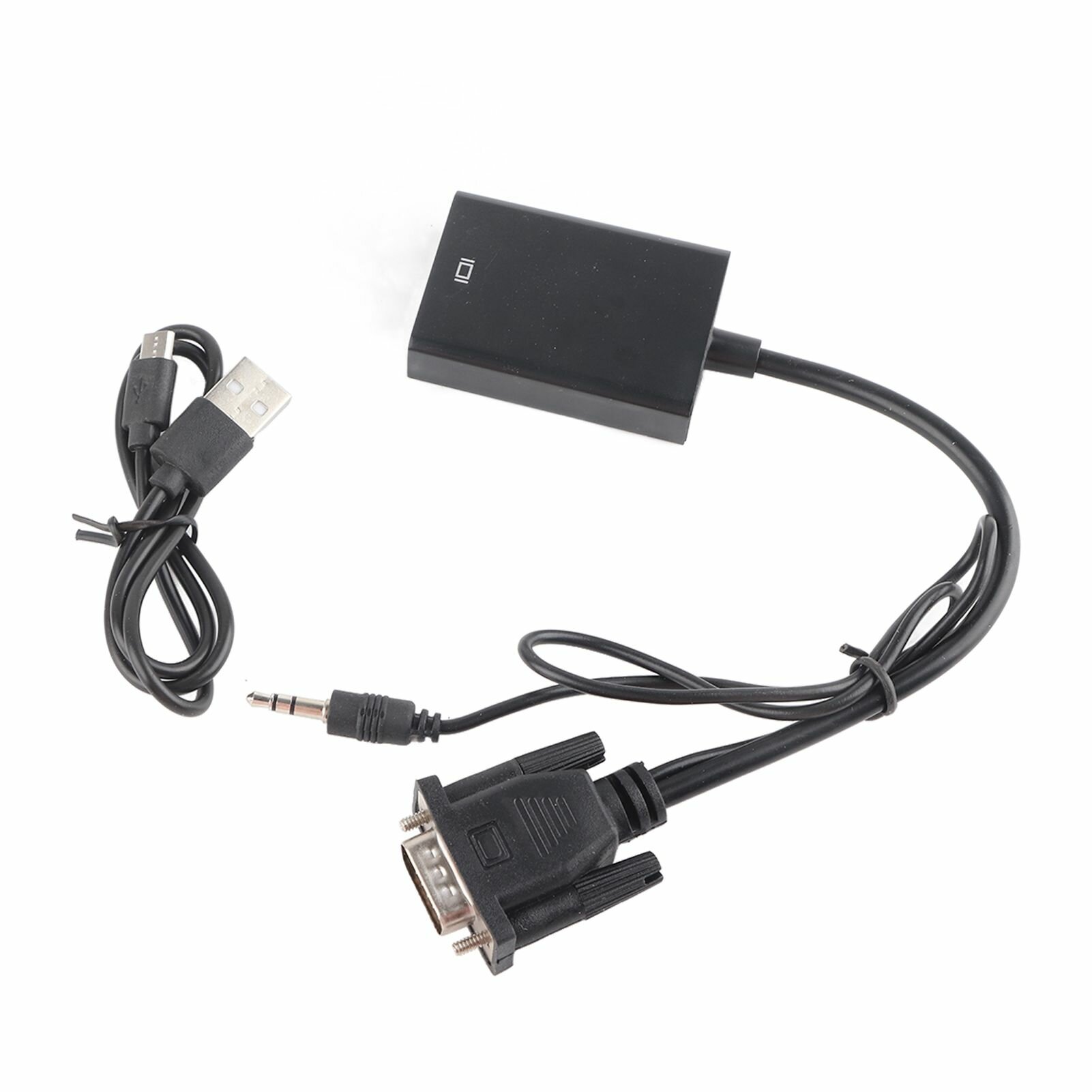 Преобразователь интерфейса мультимедиа VGA в HD 1080p USB-блок питания VGA-адаптер с 3,5-мм звуковым кабелем для ПК, ТВ-монитора