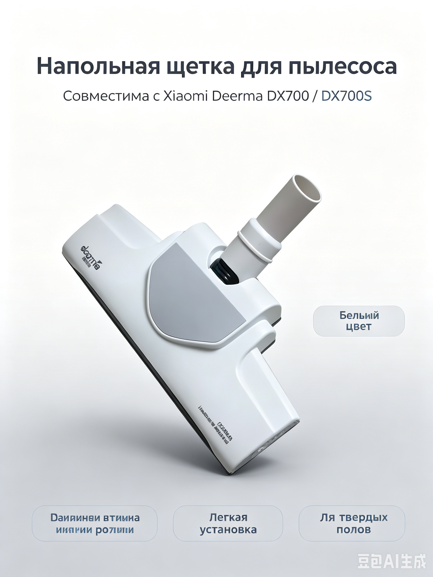Оригинальная напольная щетка белого цвета, совместимая с пылесосами Xiaomi Deerma DX700 и DX700S