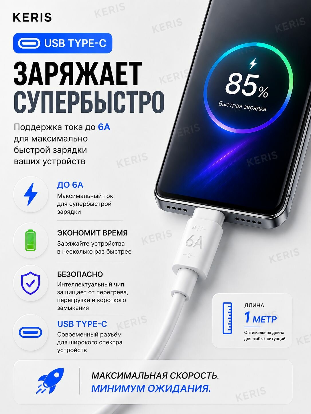Кабель usb type c быстрая зарядка/шнур для зарядки телефона type c/провод type c быстрая зарядка/шнур для зарядки телефона