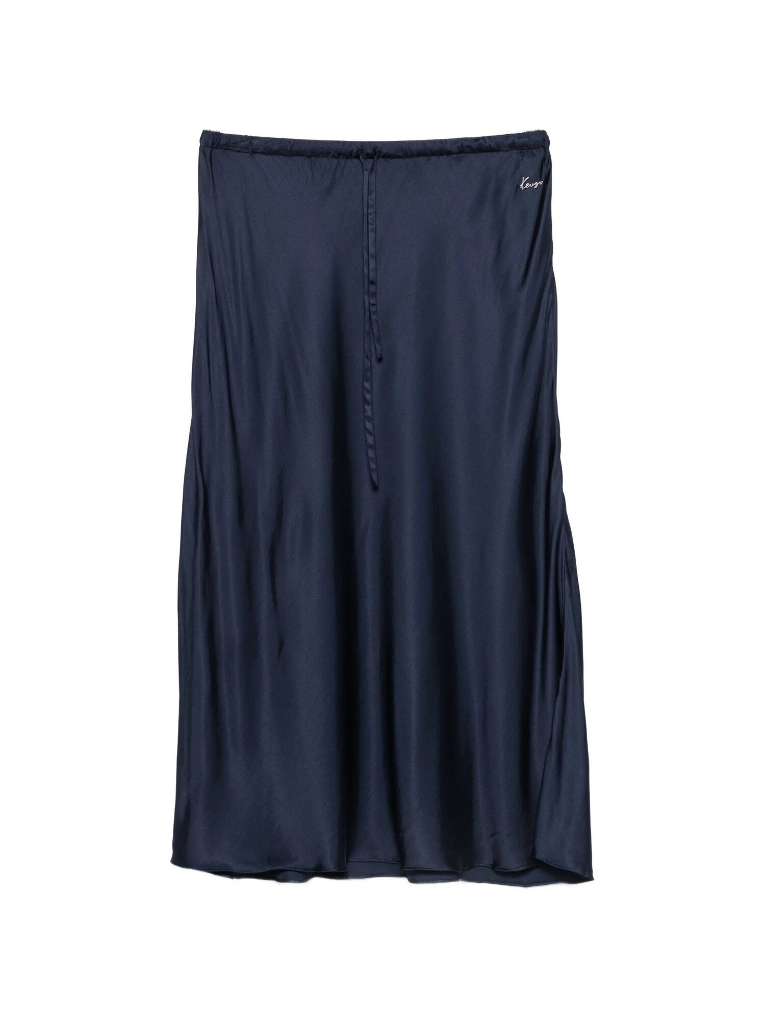 Юбка KENZO Drawstring-waist logo-plaque midi skirt