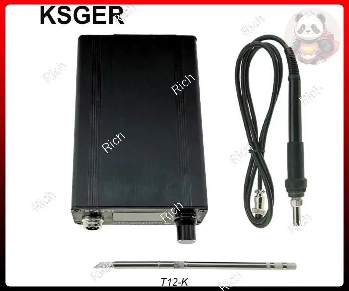 Паяльная станция KSGER T12 STM32 OLED V2.1S - цифровая, с дисплеем, быстрый нагрев, жала T12, 24В