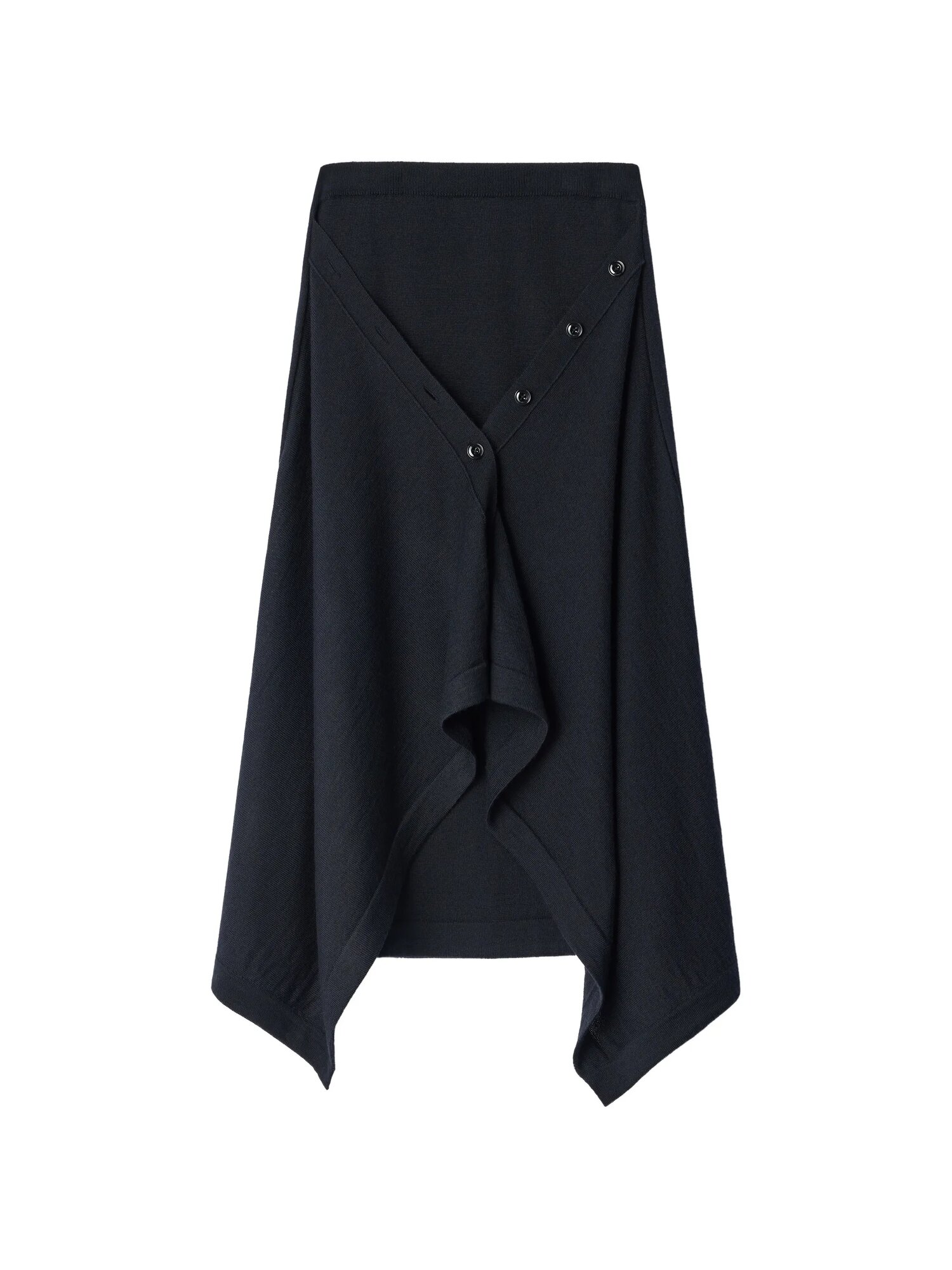 Юбка Buttoned skirt in merino wool blend