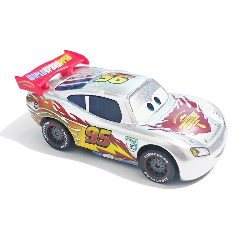 Металлическая модель автомобиля Disney Pixar Cars 95 Pink Lightning McQueen 1:55 Белый, 033