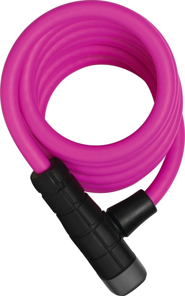 Велозамок трос на ключе 10мм Abus Primo 5510K/180см SCMU класс защиты 3/15, 508гр, розовый