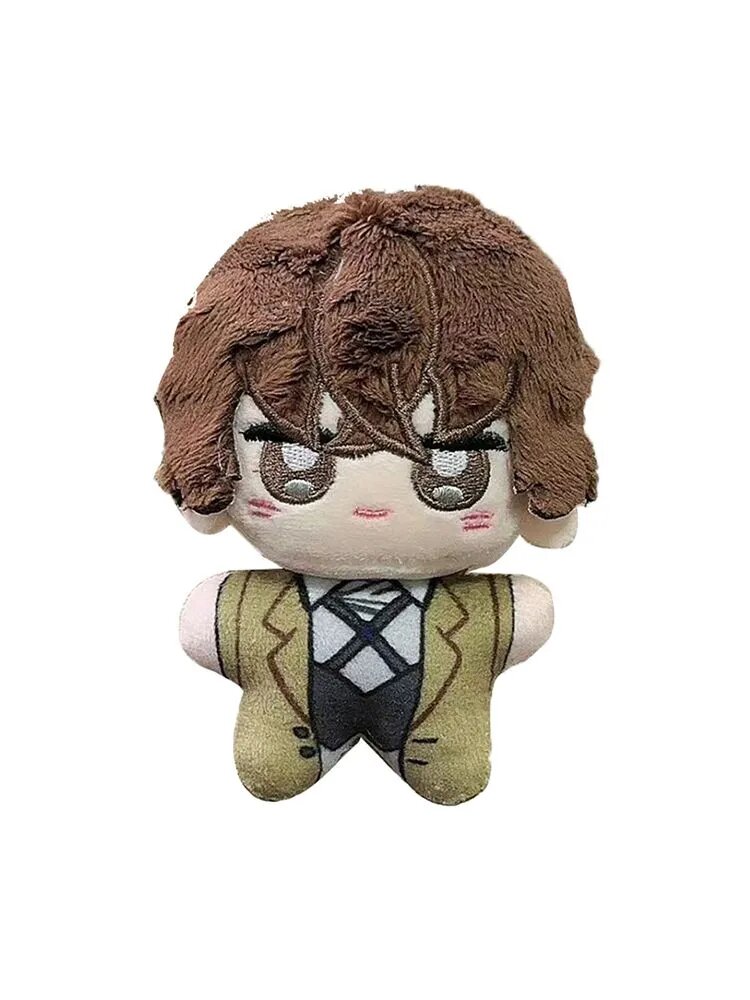 Аниме плюшевые куклы Бунго Брудящие собаки Дазай Осаму/Bungo Stray Dogs Dazai Osamu Plush Dolls Yellow Clothes Dazai Osamu Cotton Figures Soft Toys 12cm