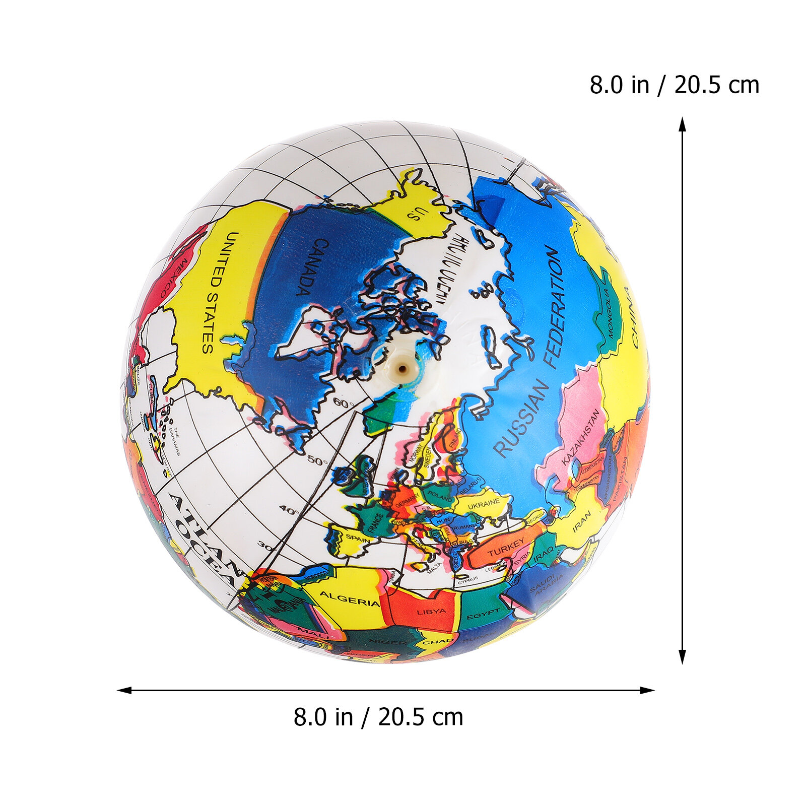 Два Пляжных Мяча С Карта Мира Воздушные Игрушки Для Детей 20.5X8Cm