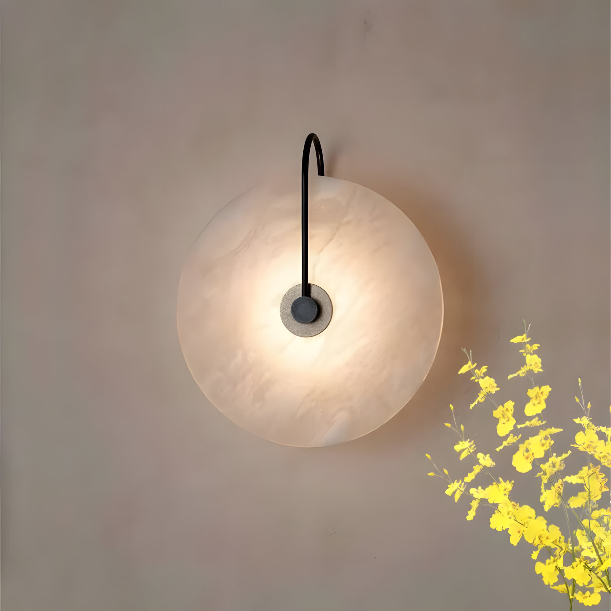Настенный светильник из натурального мрамора — LED 5W, 3 цветовых режима, арт-деко