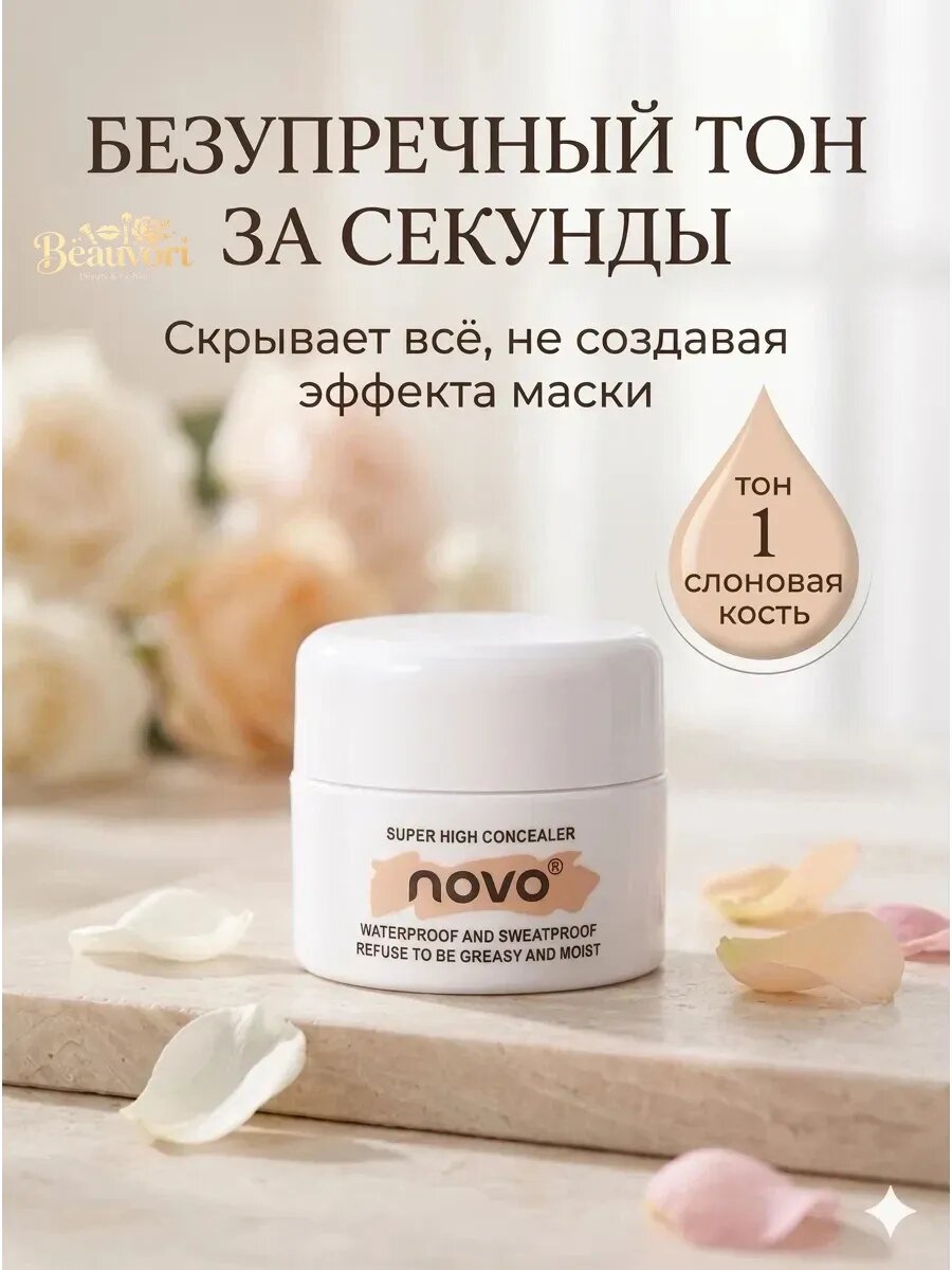 Консилер для лица плотный стойкий, маскировка темных кругов