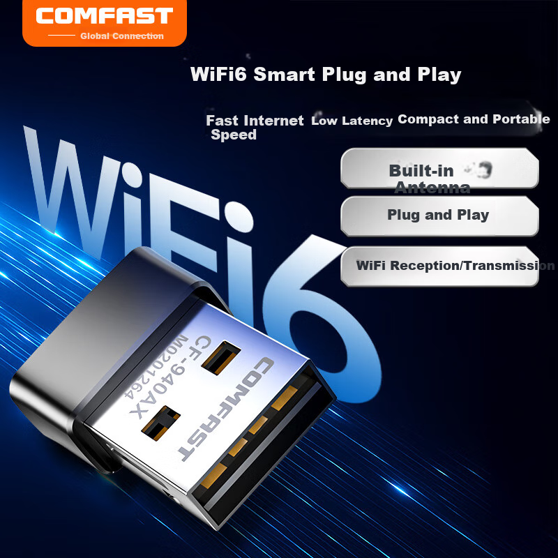 COMFAST CF-940AX WiFi6 USB беспроводной сетевой адаптер с встроенной антенной мини-портативный для множества систем